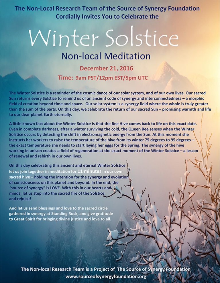 Winter Solstice Non-local Meditation - Bathtub Bulletin