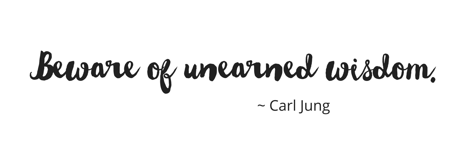 Jung on unearned wisdom - Bathtub Bulletin